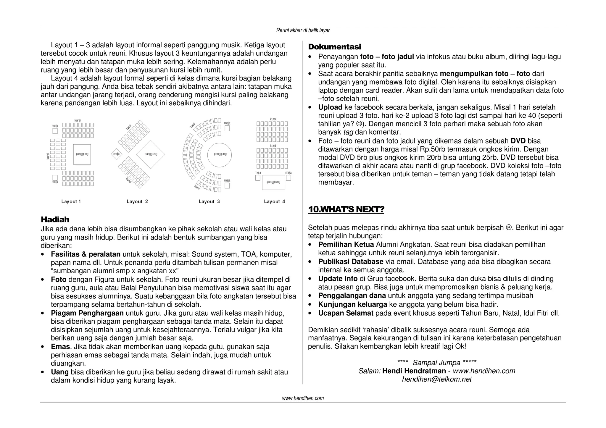 Tips Sukses Acara Reuni | PDF