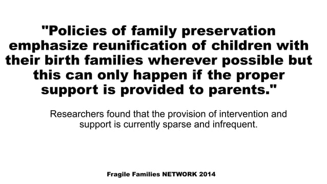 Reunification Between Parents & Their Children Who Were Placed in ...