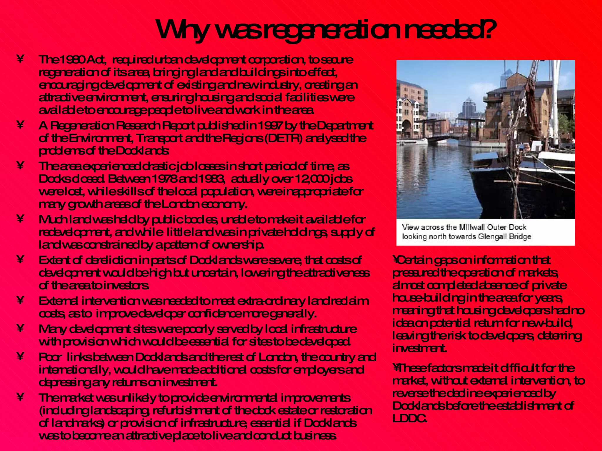 Re-urbanisation in London Docklands… powerpoint.ppt r.kennedy | PPT