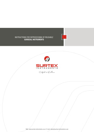 INSTRUCTIONS FOR REPROCESSING OF REUSABLE SURGICAL INSTRUMENTS | PDF