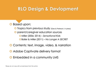 Reusable learning objects related to sensory processing | PPT