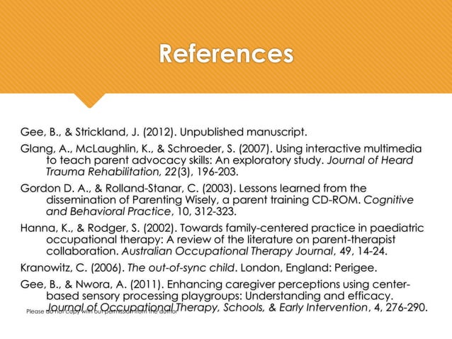 Reusable Learning Objects Related To Sensory Processing Ppt
