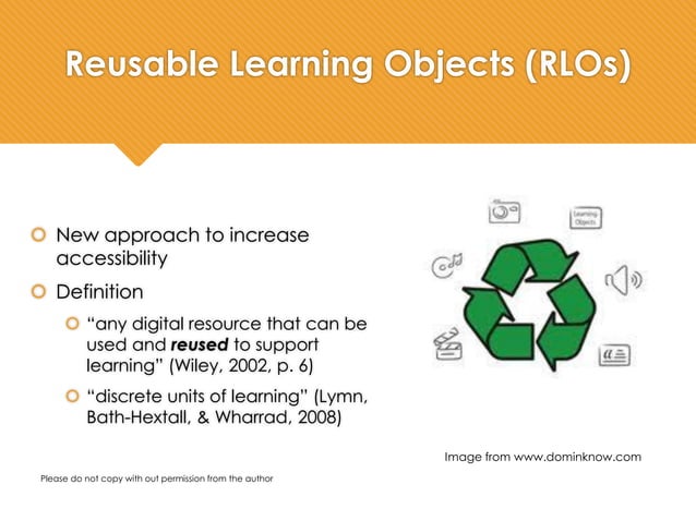Reusable Learning Objects Related To Sensory Processing Ppt