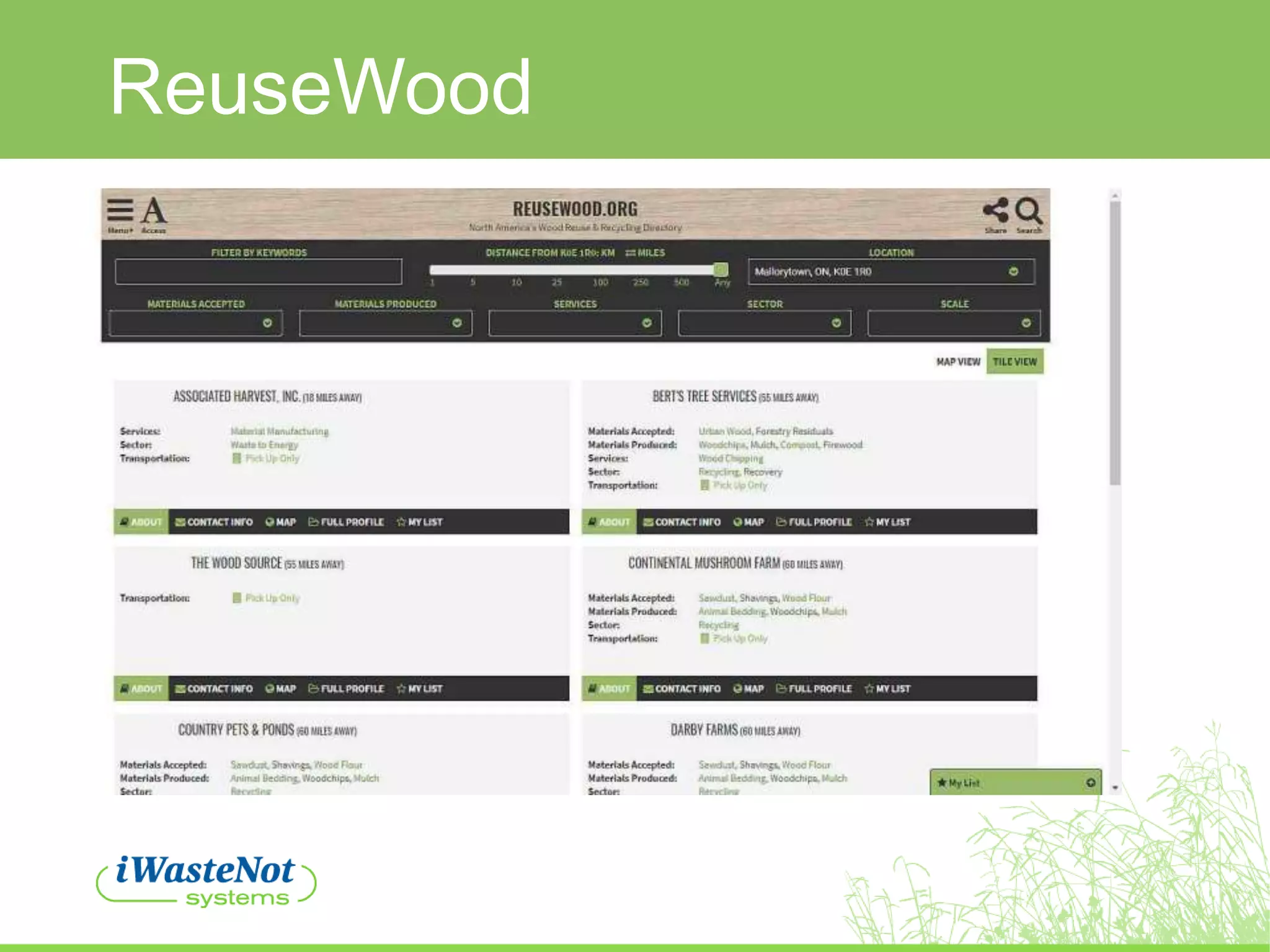 Building an Ecosystem for Reuse, starting with Reuse Wood | PPT