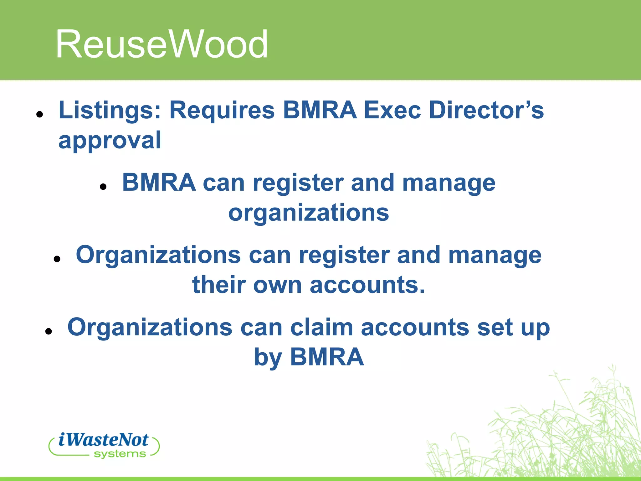 Building an Ecosystem for Reuse, starting with Reuse Wood | PPTX