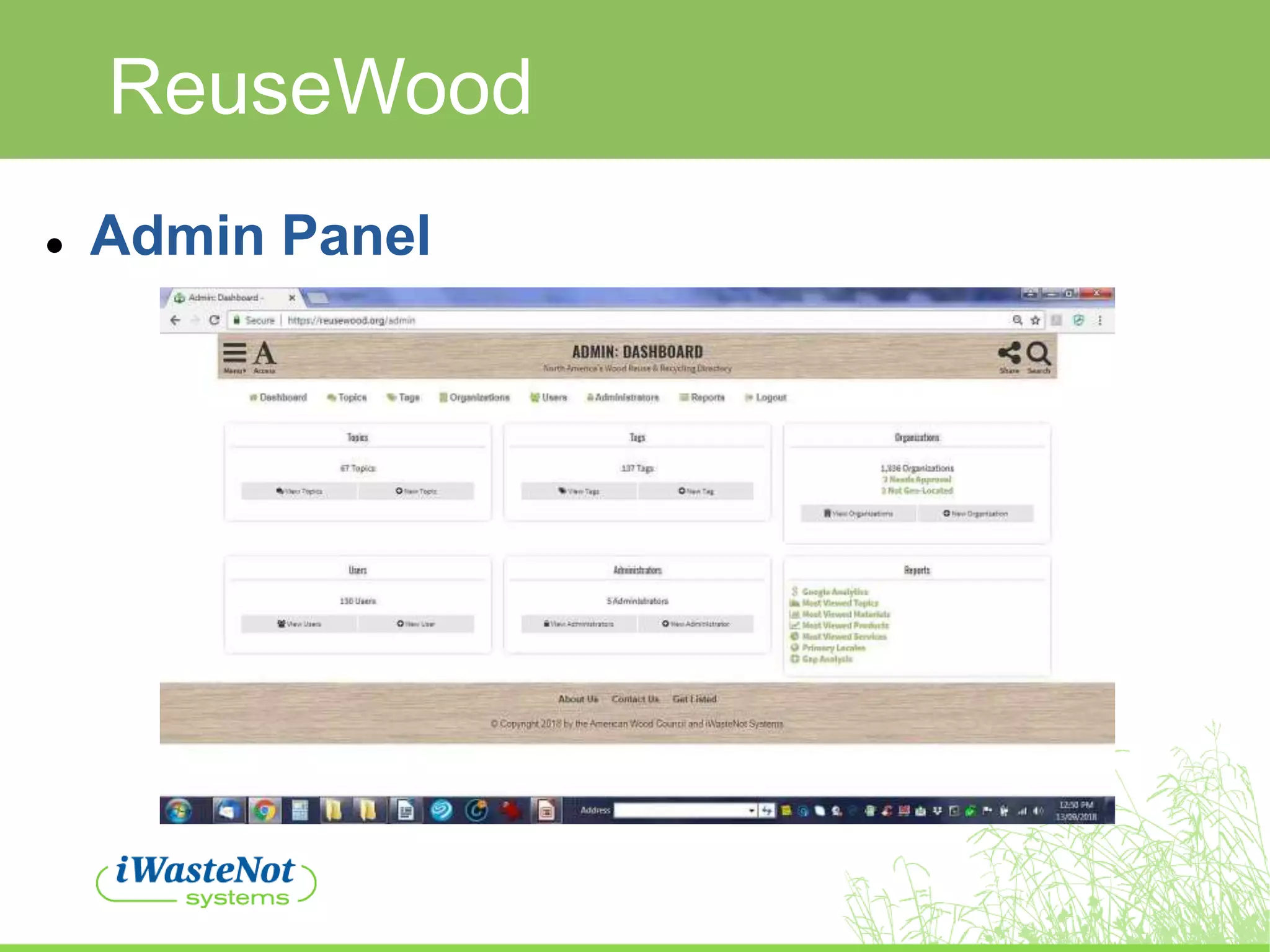 Building an Ecosystem for Reuse, starting with Reuse Wood | PPT