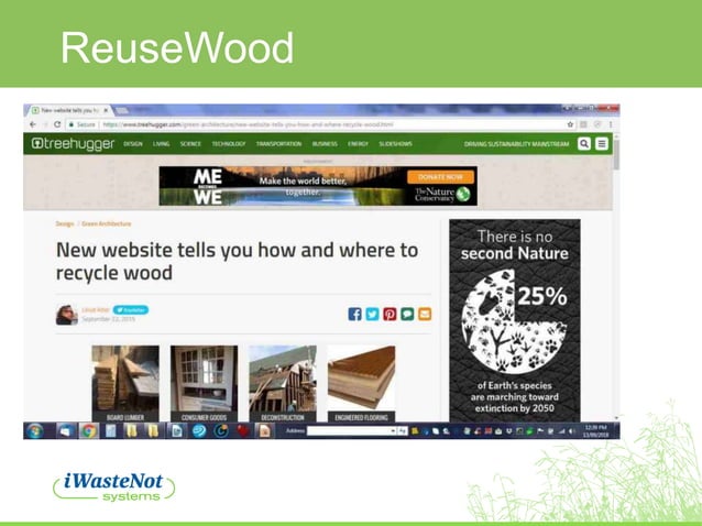 Building an Ecosystem for Reuse, starting with Reuse Wood | PPT