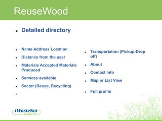 Building an Ecosystem for Reuse, starting with Reuse Wood | PPT