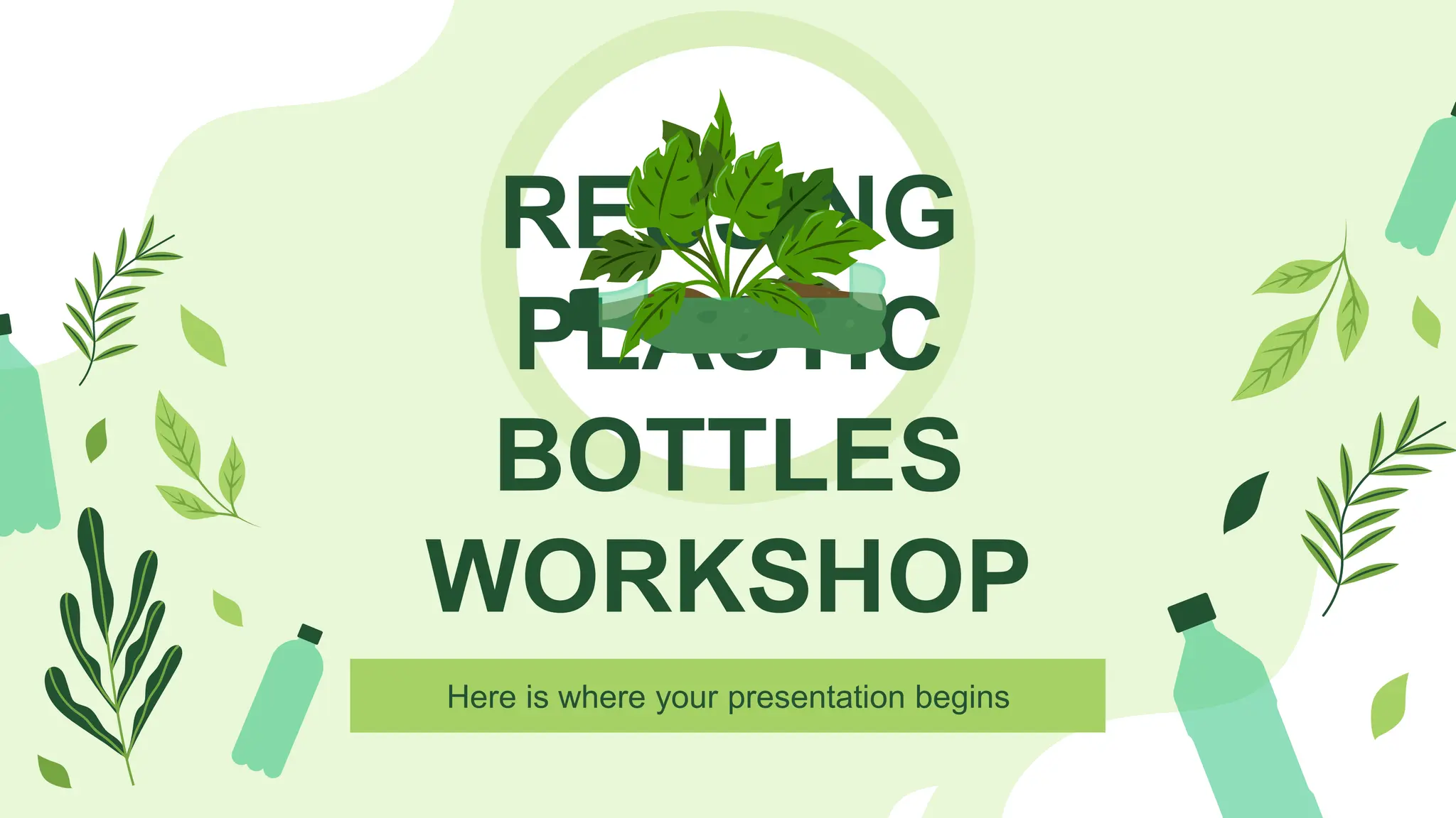 Reusing Plastic Bottles Workshop XL by Slidesgo.pptx | Desktop Publishing | Computer Software ...
