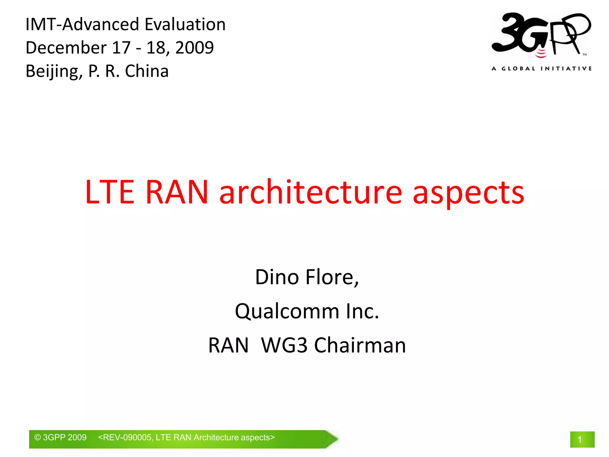 Lte Ran Architecture Aspects | PDF | Computer Networking | Computing