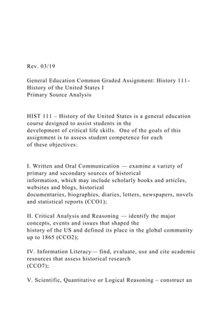 Rev. 0319 General Education Common Graded Assignment H.docx