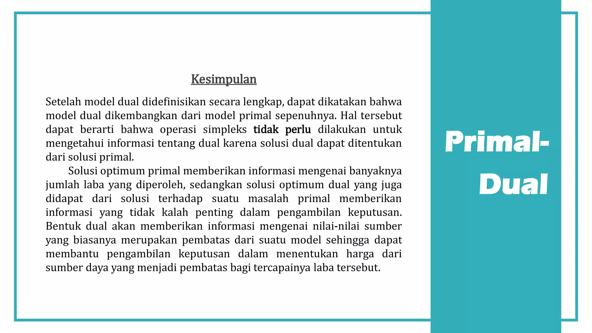 Dualitas- Program Linear | PDF