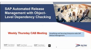 SAP Release Management Auotmation | PPT