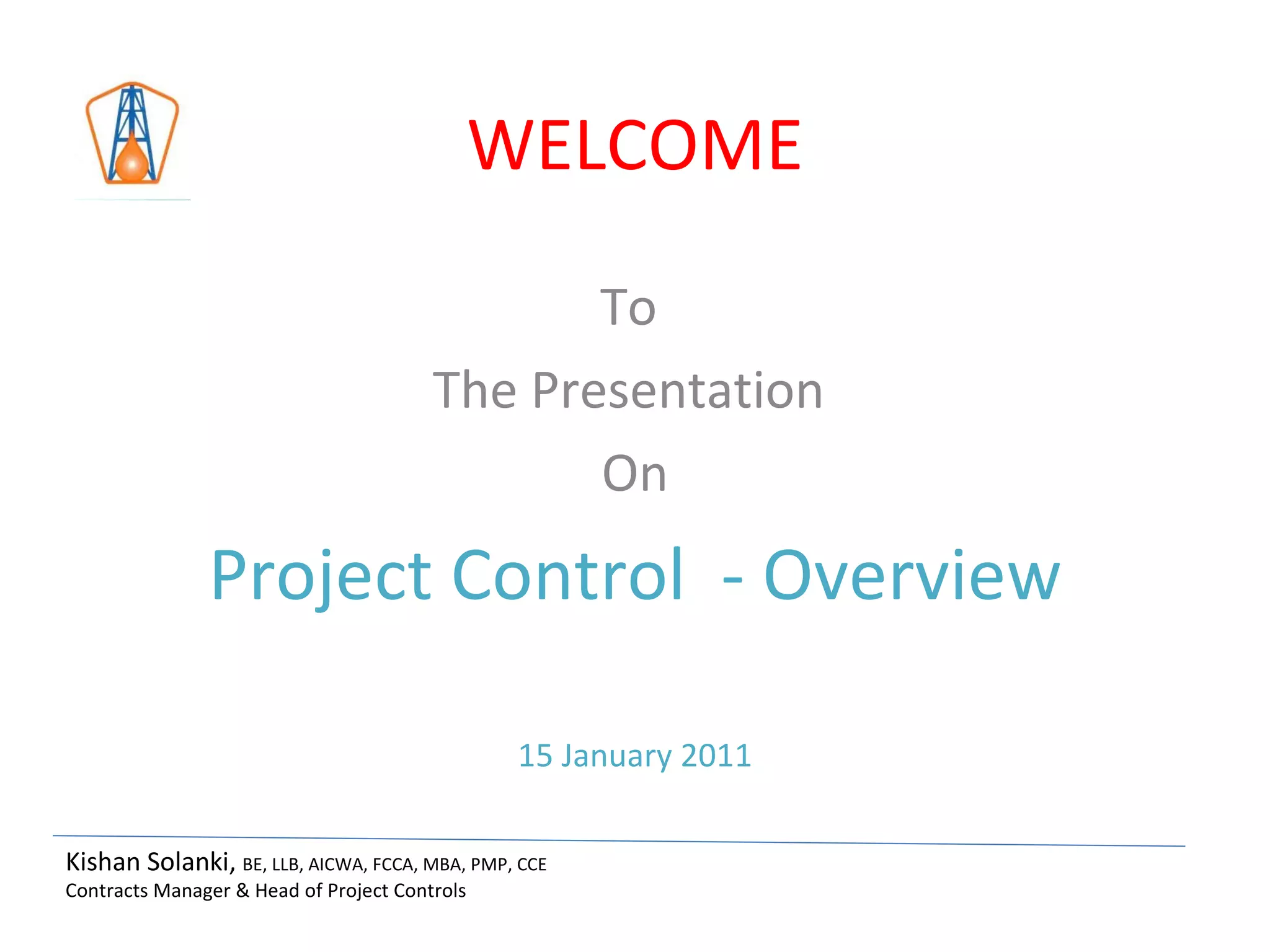 Project Control- Overview Presentation Tafseer | PPT