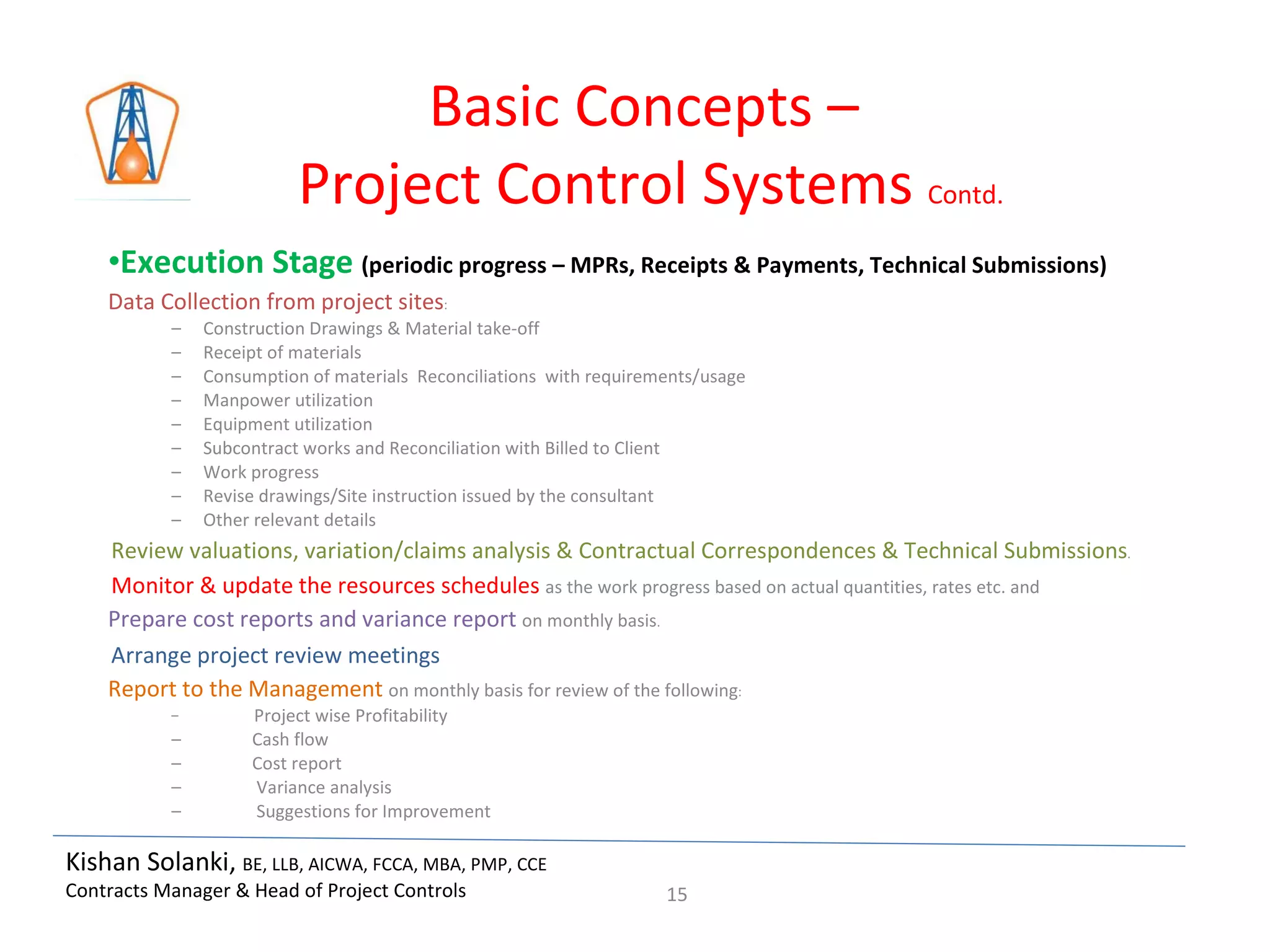 Project Control- Overview Presentation Tafseer | PPT
