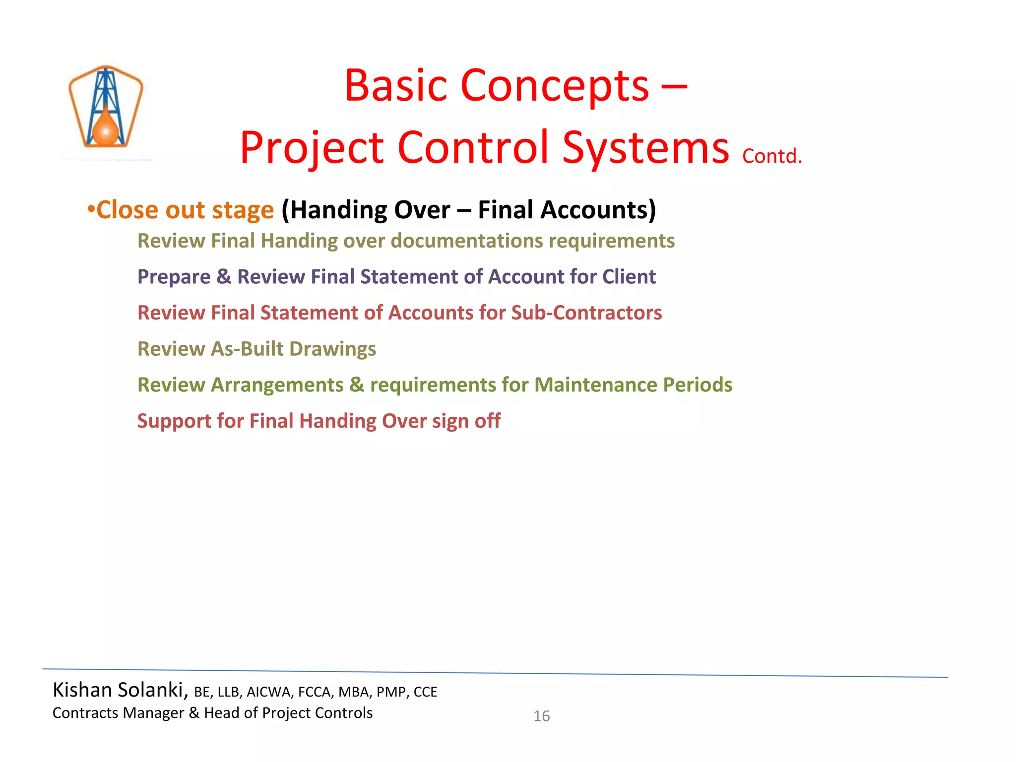 Project Control- Overview Presentation Tafseer | PPT