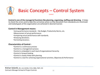 Project Control- Overview Presentation Tafseer | PPT