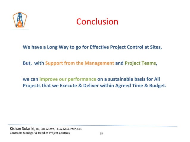 Project Control- Overview Presentation Tafseer | PPT