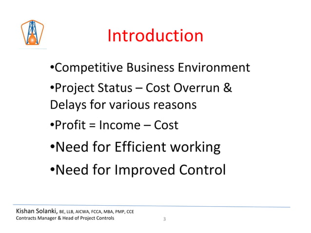 Project Control- Overview Presentation Tafseer | PPT