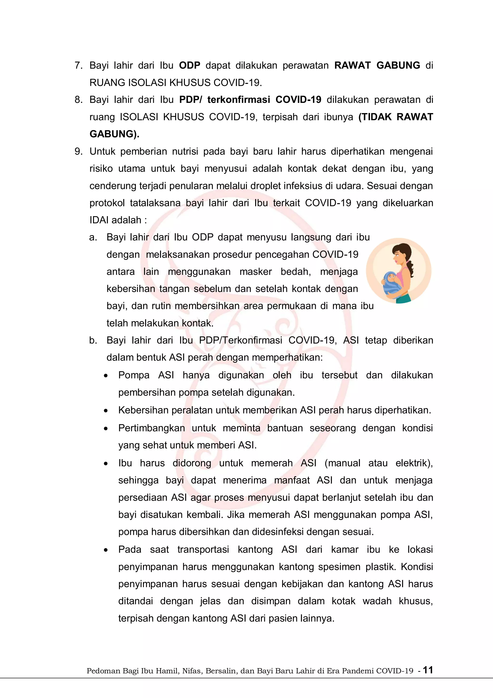 PEDOMAN BAGI IBU HAMIL, BERSALIN, NIFAS, DAN BAYI BARU LAHIR Di Era ...