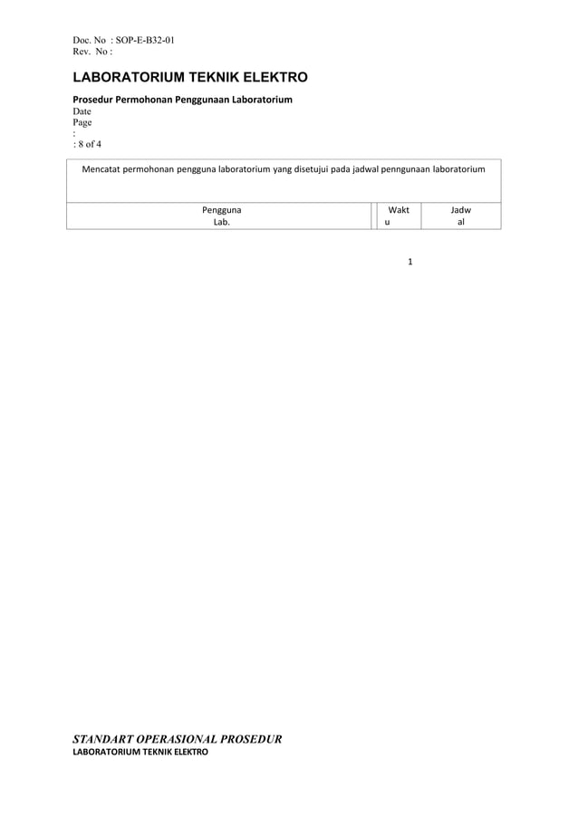 Standar Operasional Prosedur Laboratorium/Bengkel/Workshop Teknik ...