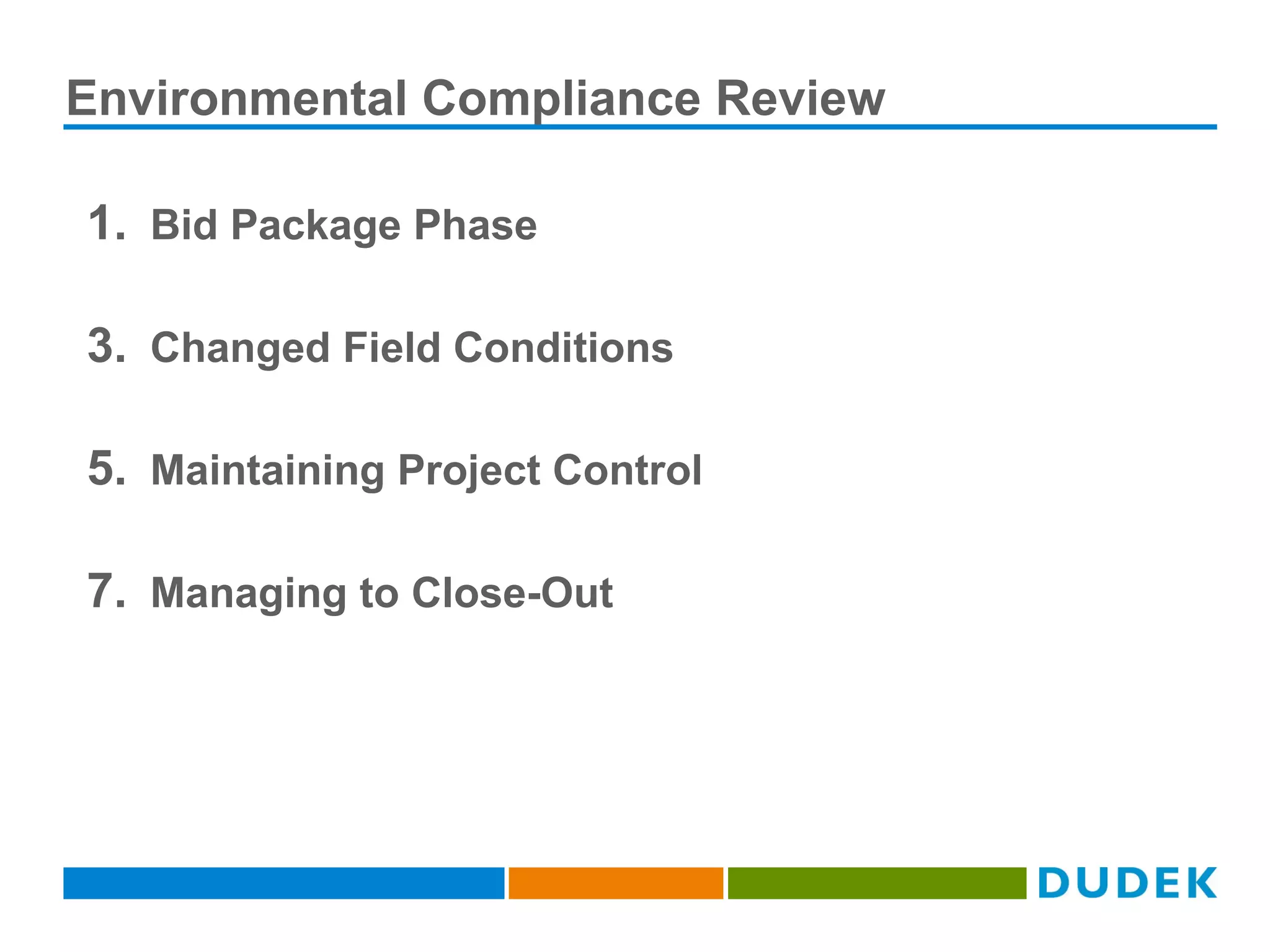 Programmatic Environmental Compliance Management | PPT