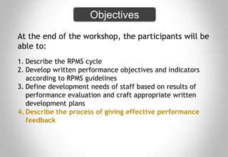 RPMS Re-orientation Workshop | PPSX