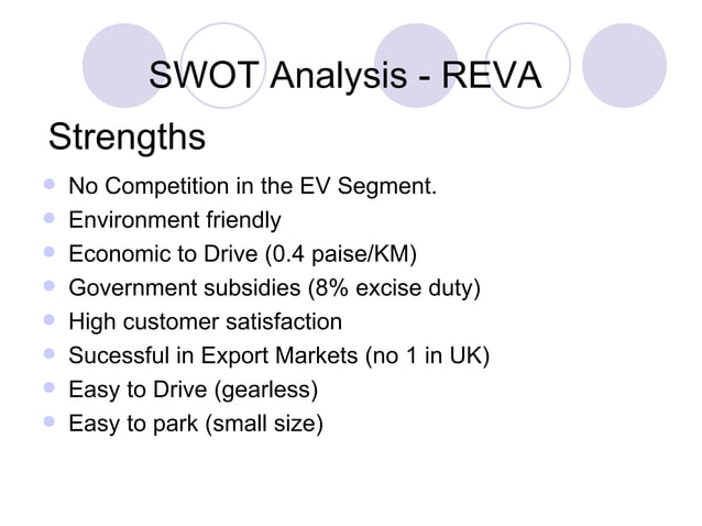 Reva Swot Analysis | PPT