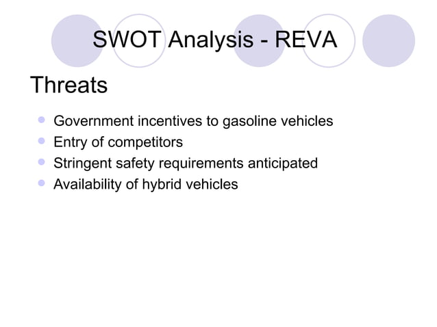 Reva Swot Analysis | PPT