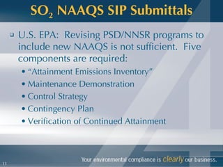 The New Era of NO2 and SO2 National Ambient Air Quality Standards | PPT