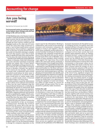 Revaluing Ecosystems: A special edition of The Economist magazine | PDF