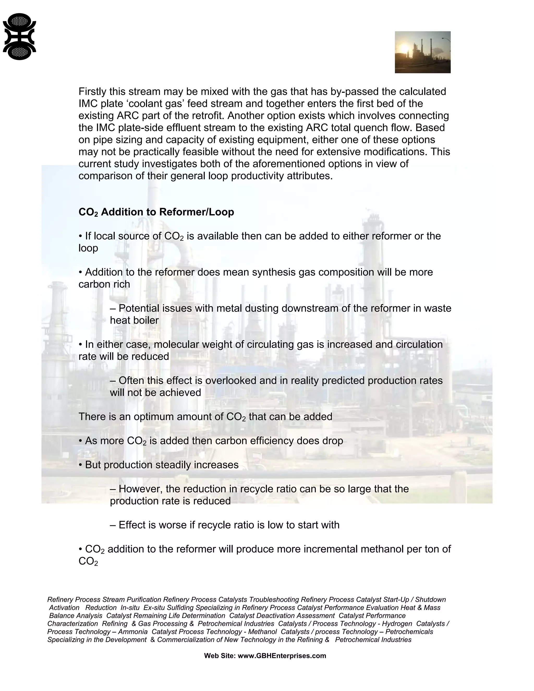 METHANOL PLANT ARC RETROFIT Case Study | PDF