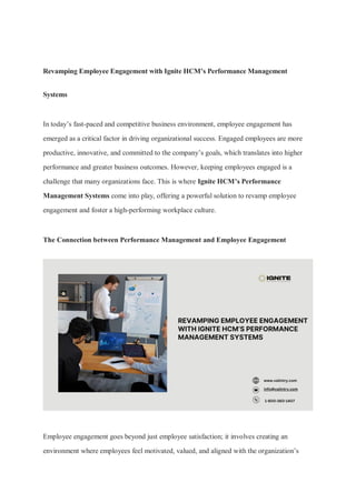 Revamping Employee Engagement with Ignite HCM’s Performance Management ...