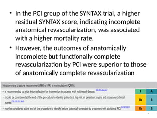 Revascularization in CCS according to 2018 ESC revascularization ...
