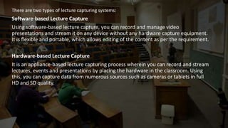 Lecture Capturing System and its Advantages | PPT