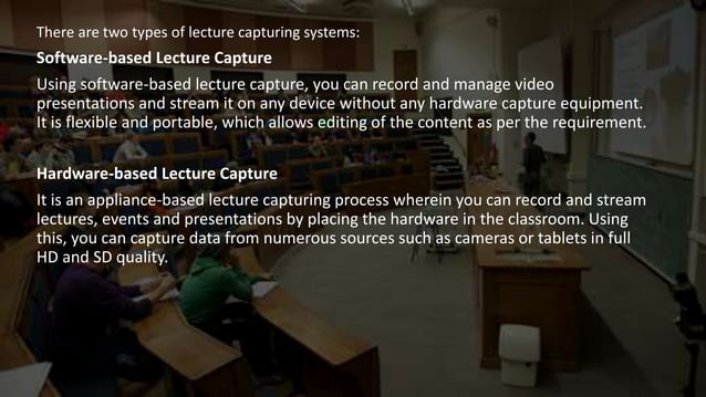 Lecture Capturing System and its Advantages | PPT