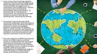 Cross-Cultural Learning at REVA University’s International Centre | PPT