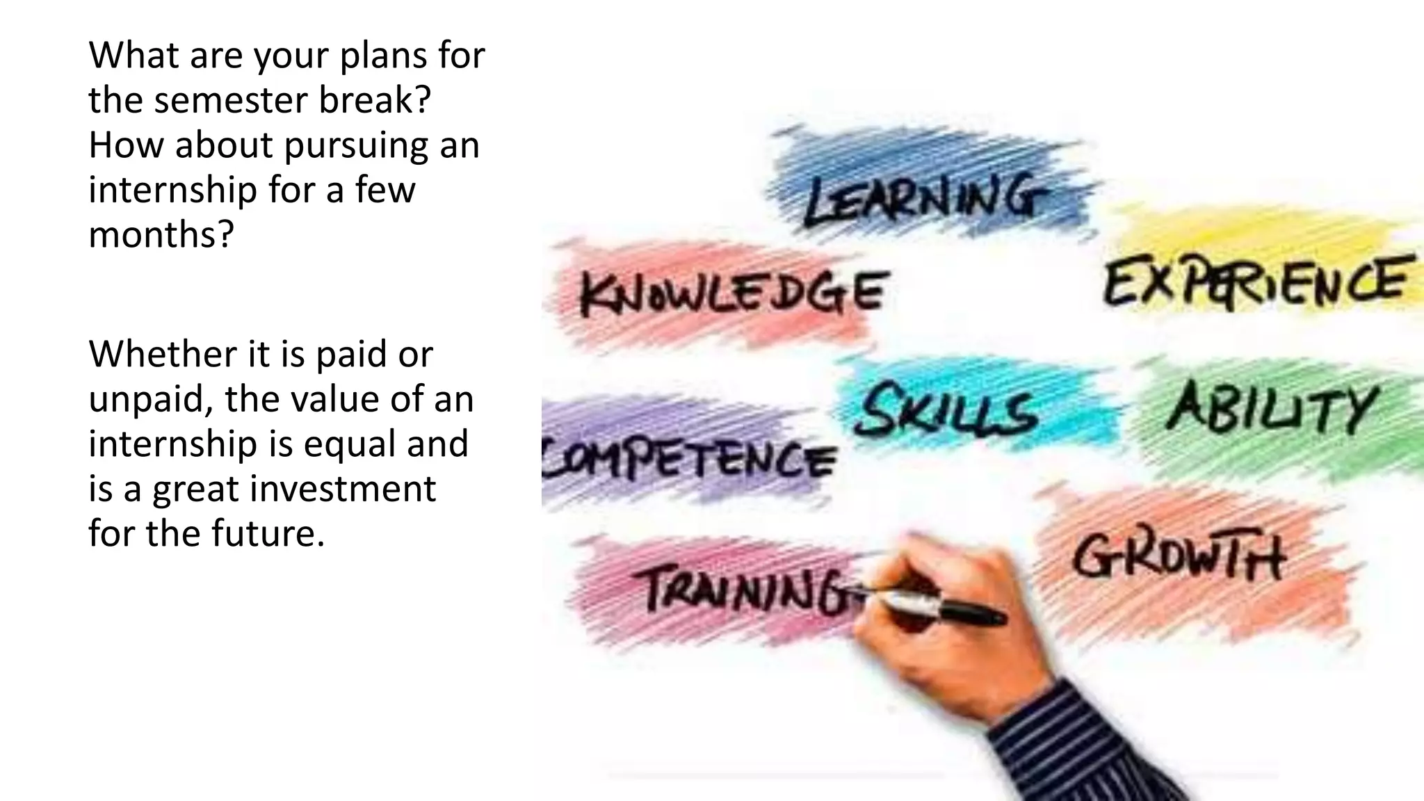 5 Reasons Why Internships are Important For Your Career | PPTX | Undergraduate Education ...