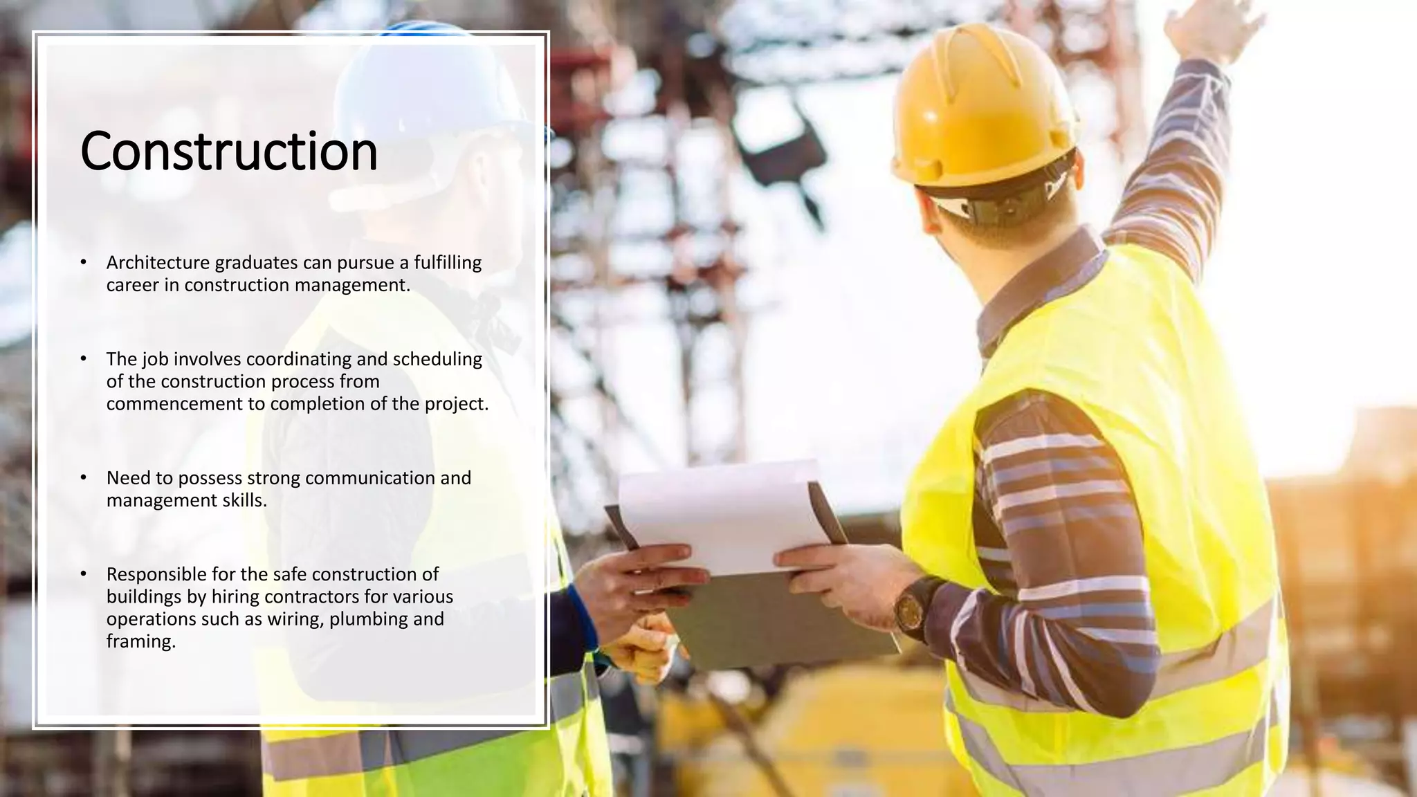 Career Opportunities in Architecture | PPTX