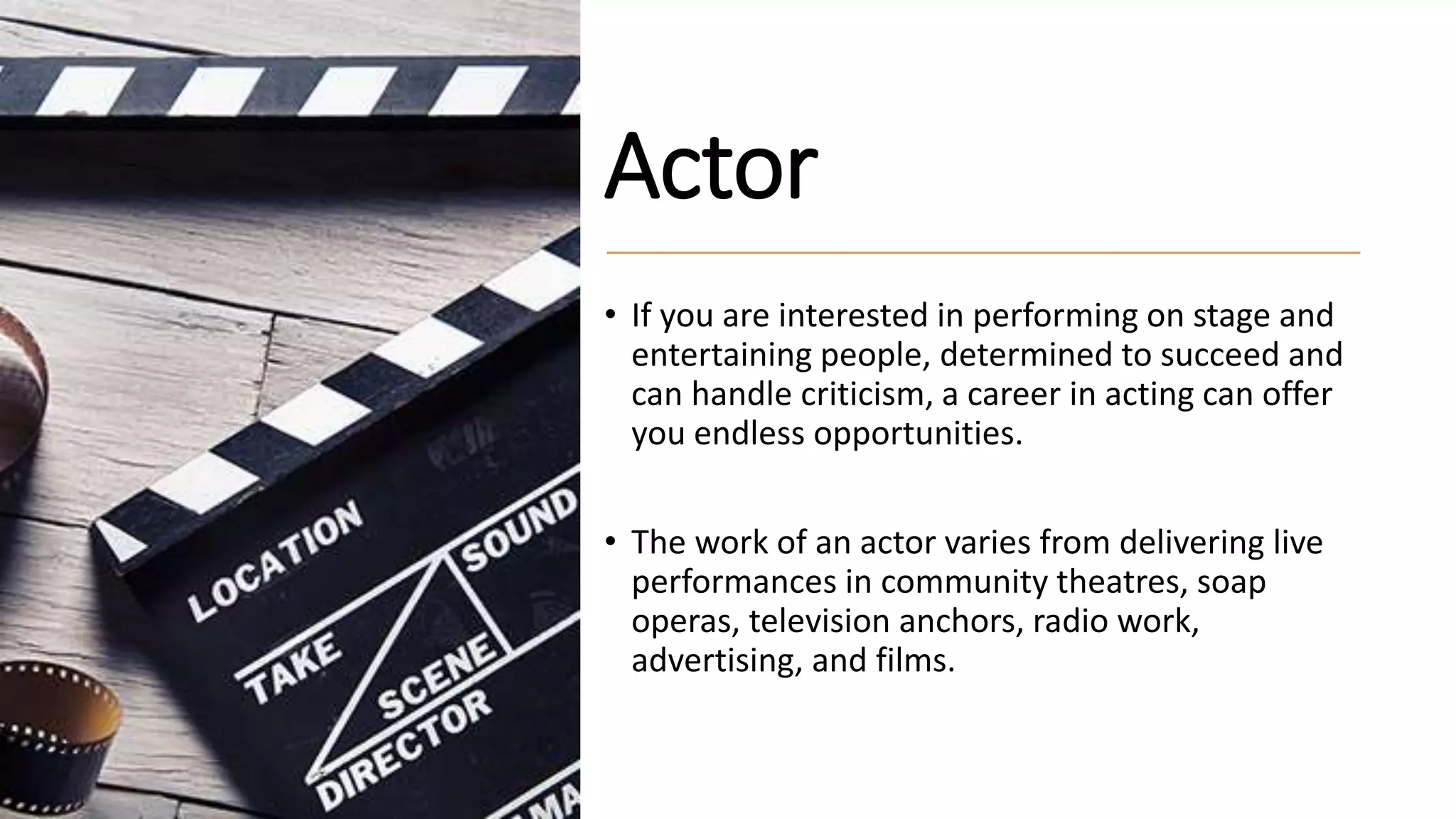 Discover Various Career Opportunities in Performing Arts | PPTX