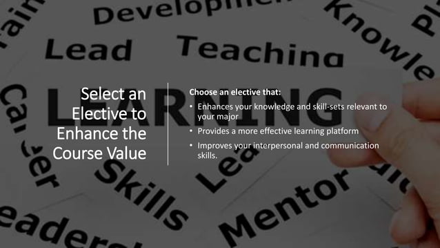 How to Choose College Electives | PPT