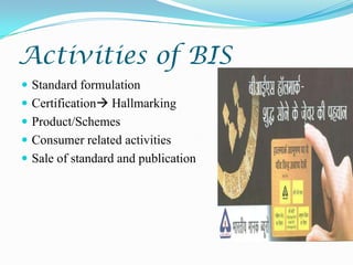Bureau of Indian Standards(BIS) | PPTX