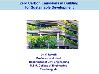 Revathi - ppt for the climate change and the built env | PPTX