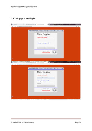 University/College Transport management system Documentation | PDF