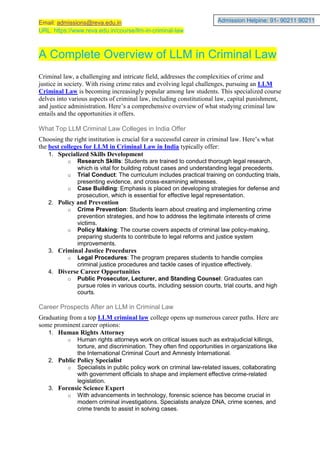 A Complete Overview of LLM in Criminal Law | PDF