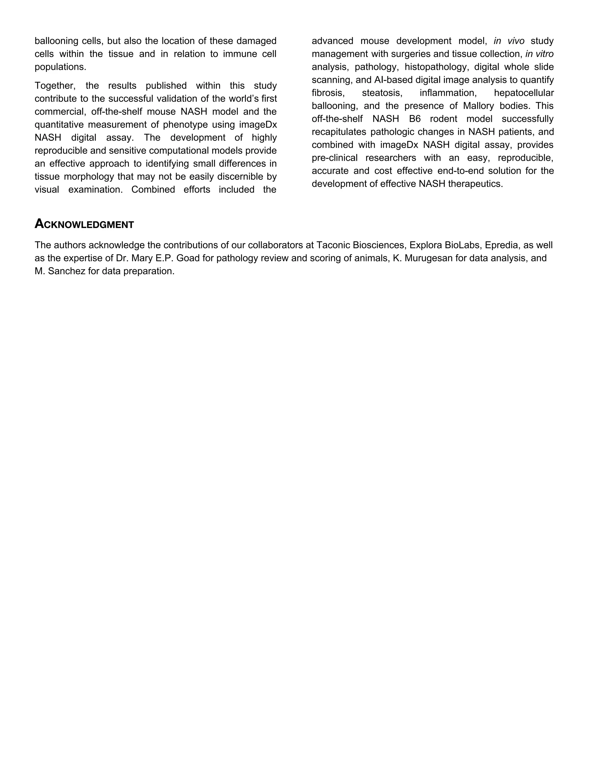 Reveal Biosciences Validation of NASH Mouse Model | PDF