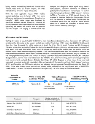 Reveal Biosciences Validation of NASH Mouse Model | PDF