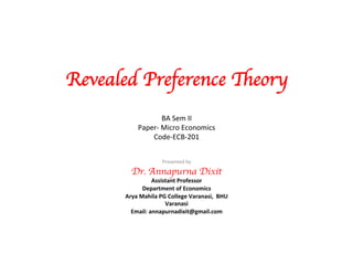 Revealed Pref. Theory by Dr. Annapurna Dixit BA Sem II.pdf