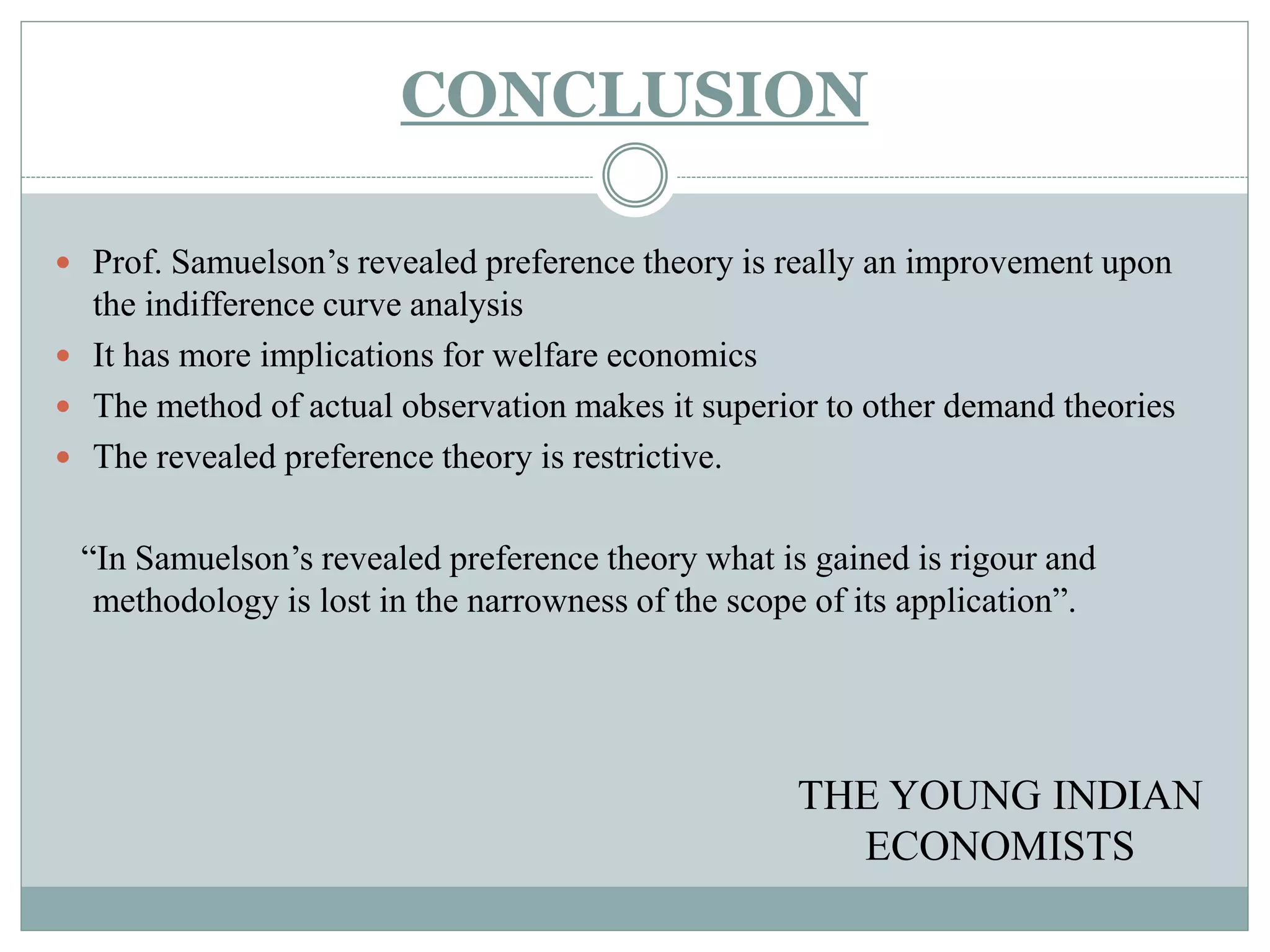 Revealed preference theory | PPTX