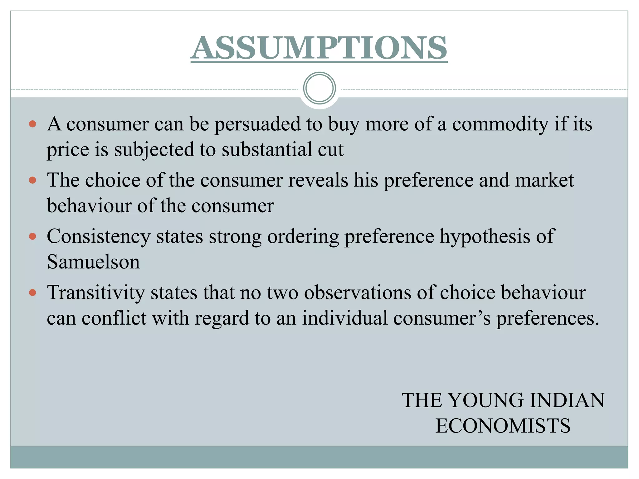 Revealed preference theory | PPTX